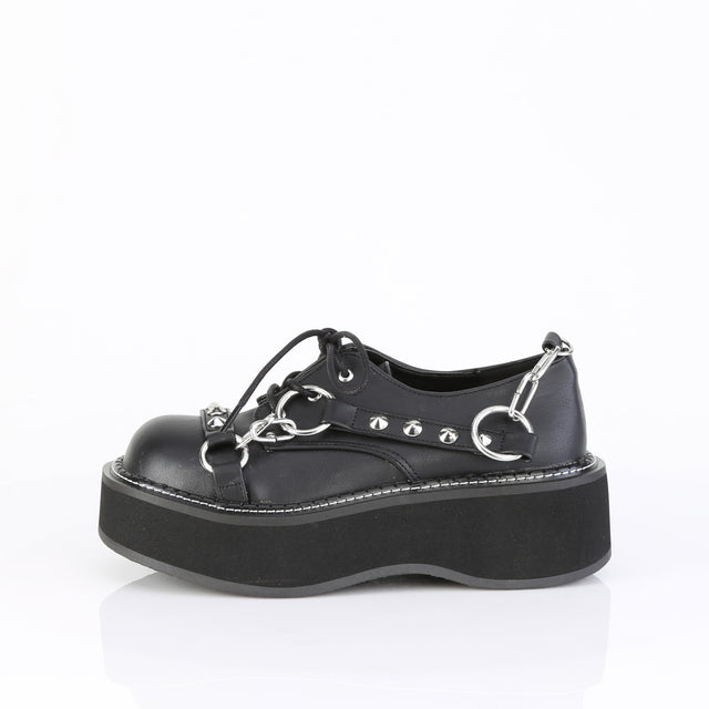DEMONIA "Emily-32" Platforms - Black Vegan Leather – Demonia Cult