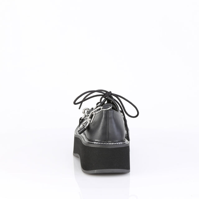 DEMONIA "Emily-32" Platforms - Black Vegan Leather – Demonia Cult
