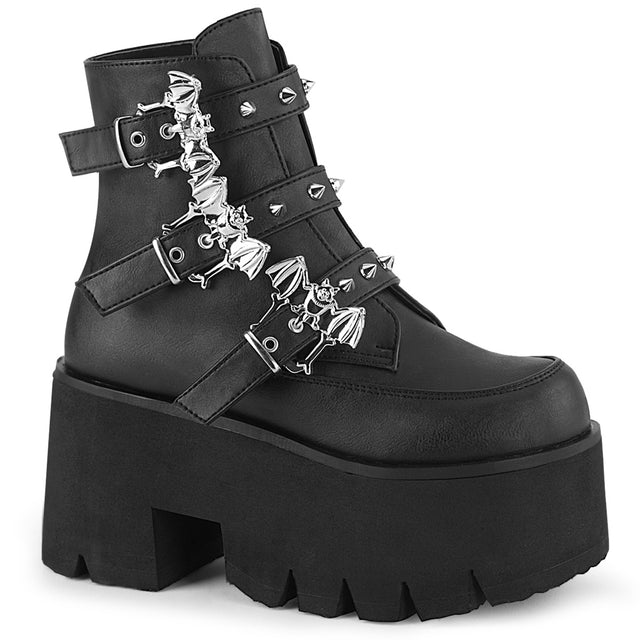 DEMONIA "Ashes-55" Boots - Black Vegan Leather – Demonia Cult