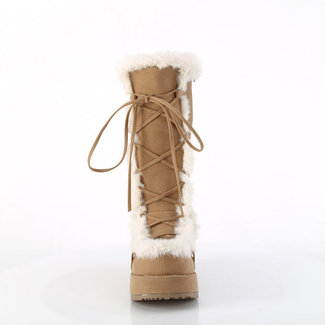 DEMONIA "Cubby-311" Boots - Camel Vegan Suede – Demonia Cult