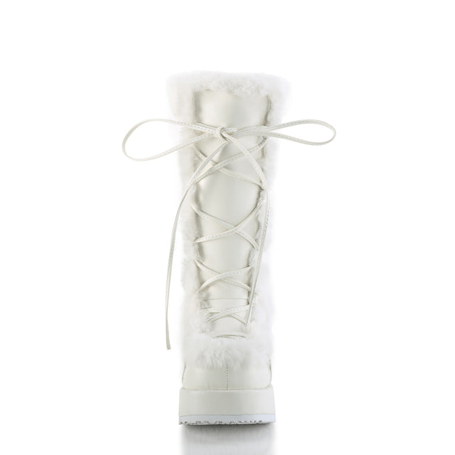 DEMONIA "Cubby-311" Boots - White Vegan Leather – Demonia Cult