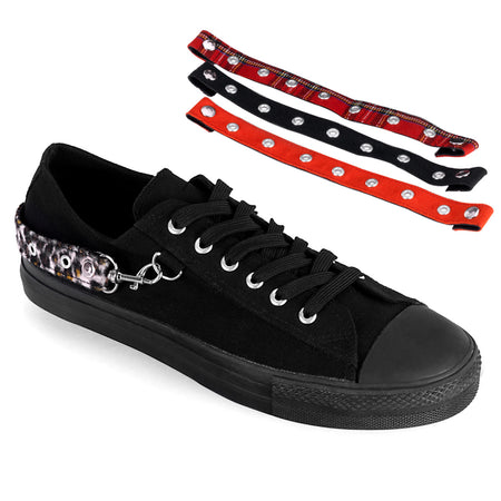 DEMONIA "Deviant-07" Sneakers - Black Canvas – Demonia Cult