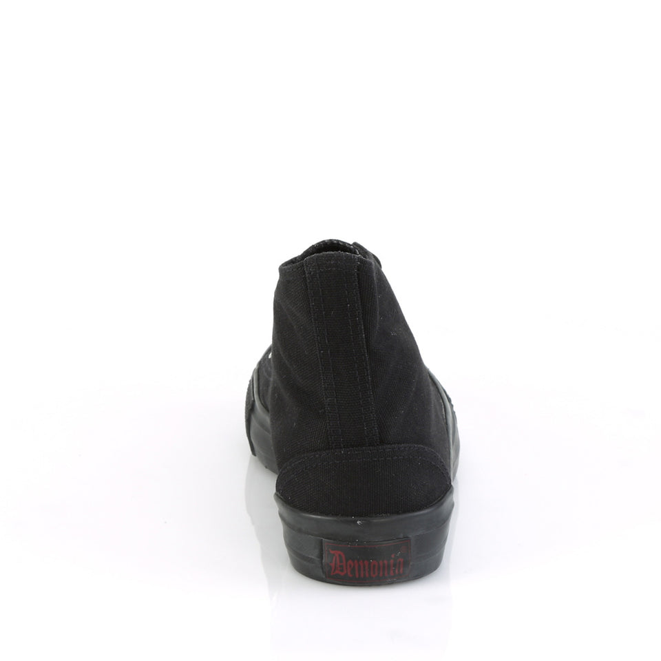 DEMONIA "Deviant-101" Sneakers - Black Canvas – Demonia Cult