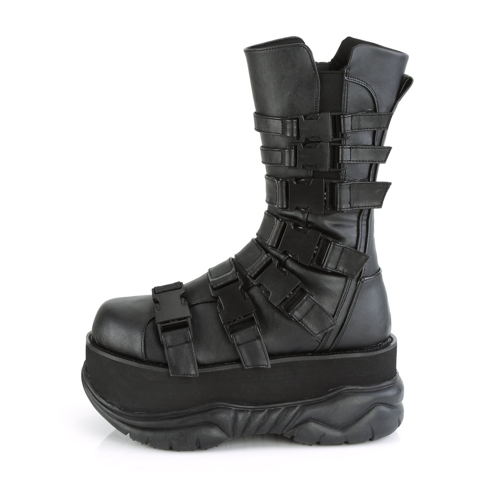 DEMONIA "Neptune-210" Boots - Black Vegan Leather – Demonia Cult