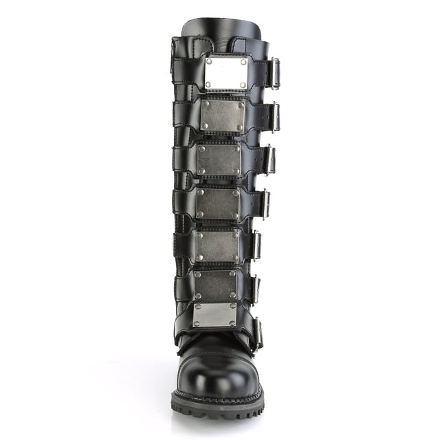 DEMONIA "Riot-21MP" Boots - Black Leather – Demonia Cult