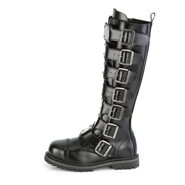 DEMONIA "Riot-21MP" Boots - Black Leather – Demonia Cult