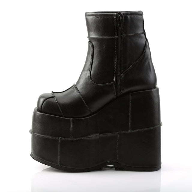DEMONIA "Stack-201" Boots - Black Vegan Leather – Demonia Cult
