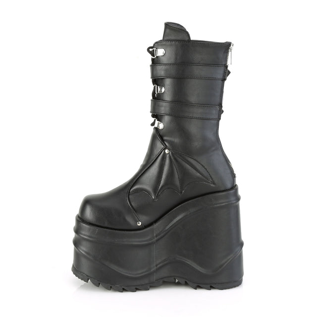 DEMONIA "Wave-150" Boots - Black Vegan Leather – Demonia Cult