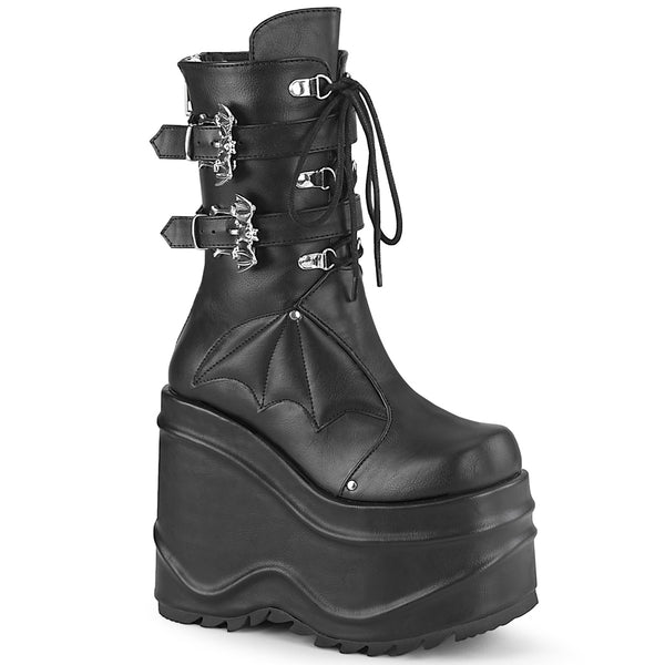 DEMONIA "Wave-150" Ankle Boots - Black Vegan Leather – Demonia Cult